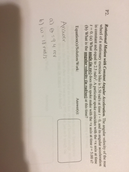 Solved Rotational Motion with Constant Angular Acceleration. | Chegg.com