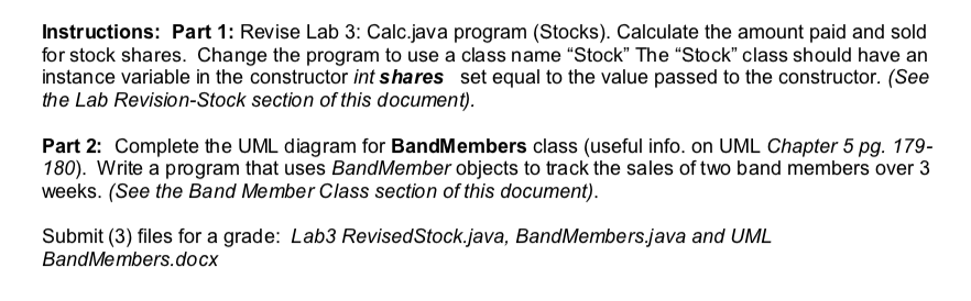 Solved Instructions: Part 1: Revise Lab 3: Calc.java program | Chegg.com