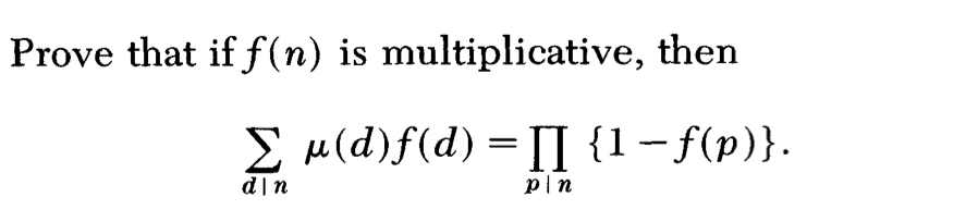 Solved Prove that if f(n) is multiplicative, then | Chegg.com