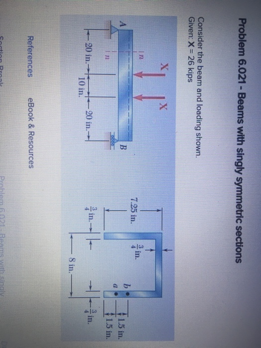 Solved Problem 6.021-Beams with singly symmetric sections | Chegg.com