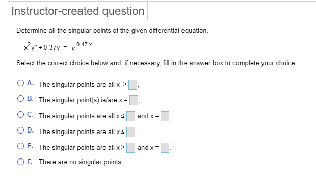 Solved Instructor-created question Determine all the | Chegg.com