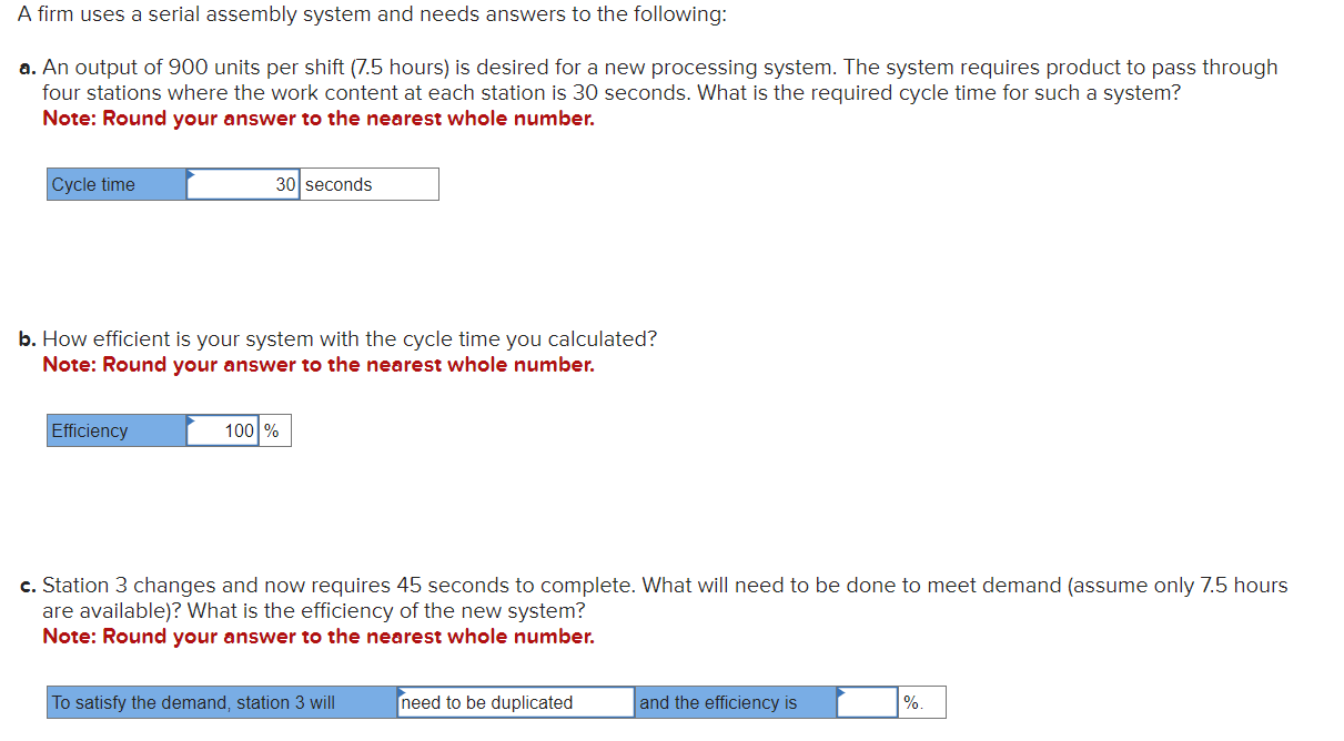 Solved A firm uses a serial assembly system and needs | Chegg.com