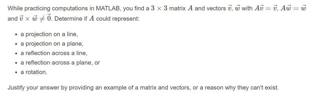 Solved While practicing computations in MATLAB, you find a 3 | Chegg.com