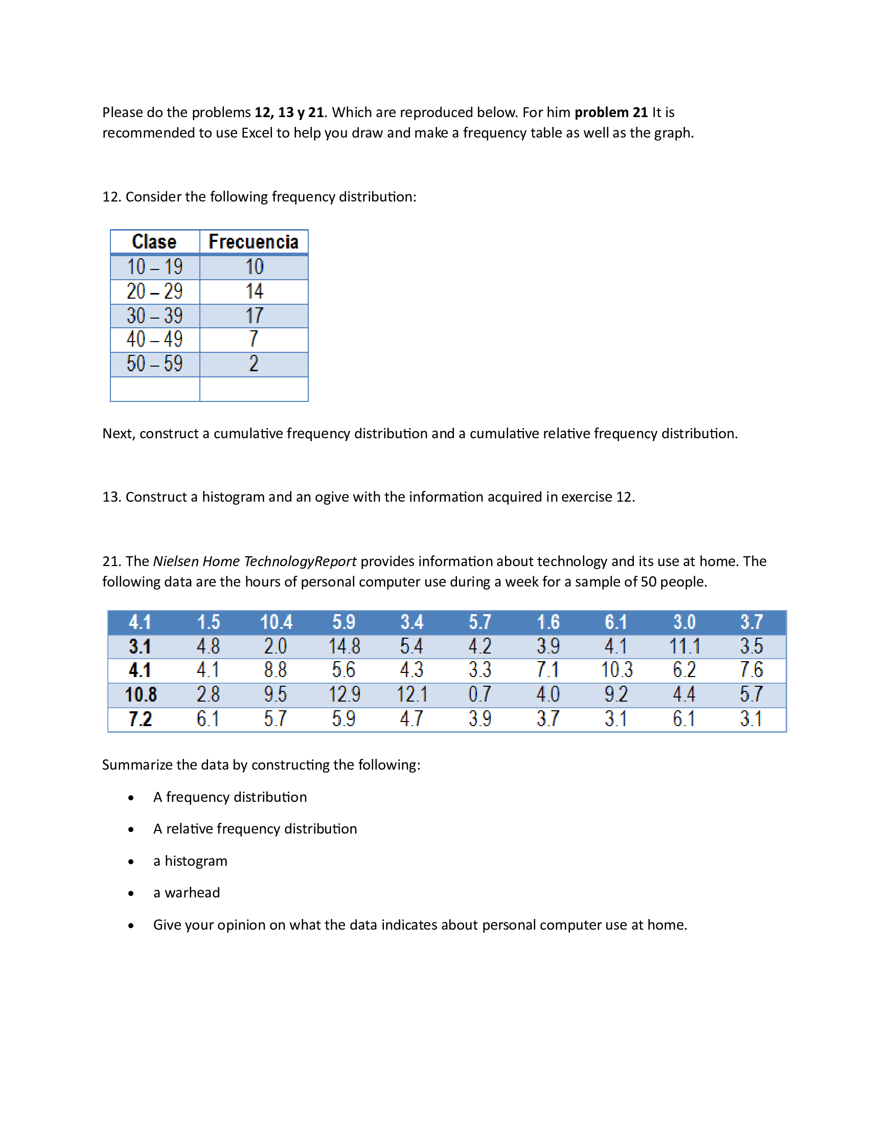 Solved Please do the problems 12, 13 y 21. Which are | Chegg.com