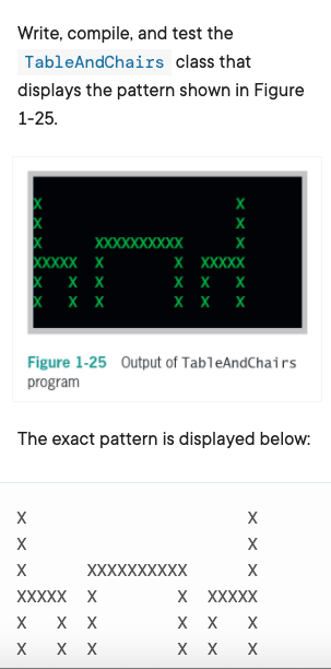 Solved Write, compile, and test the TableAndChairs class | Chegg.com