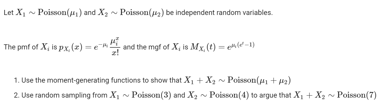 Solved Let X1∼Poisson(μ1) and X2∼Poisson(μ2) be independent | Chegg.com