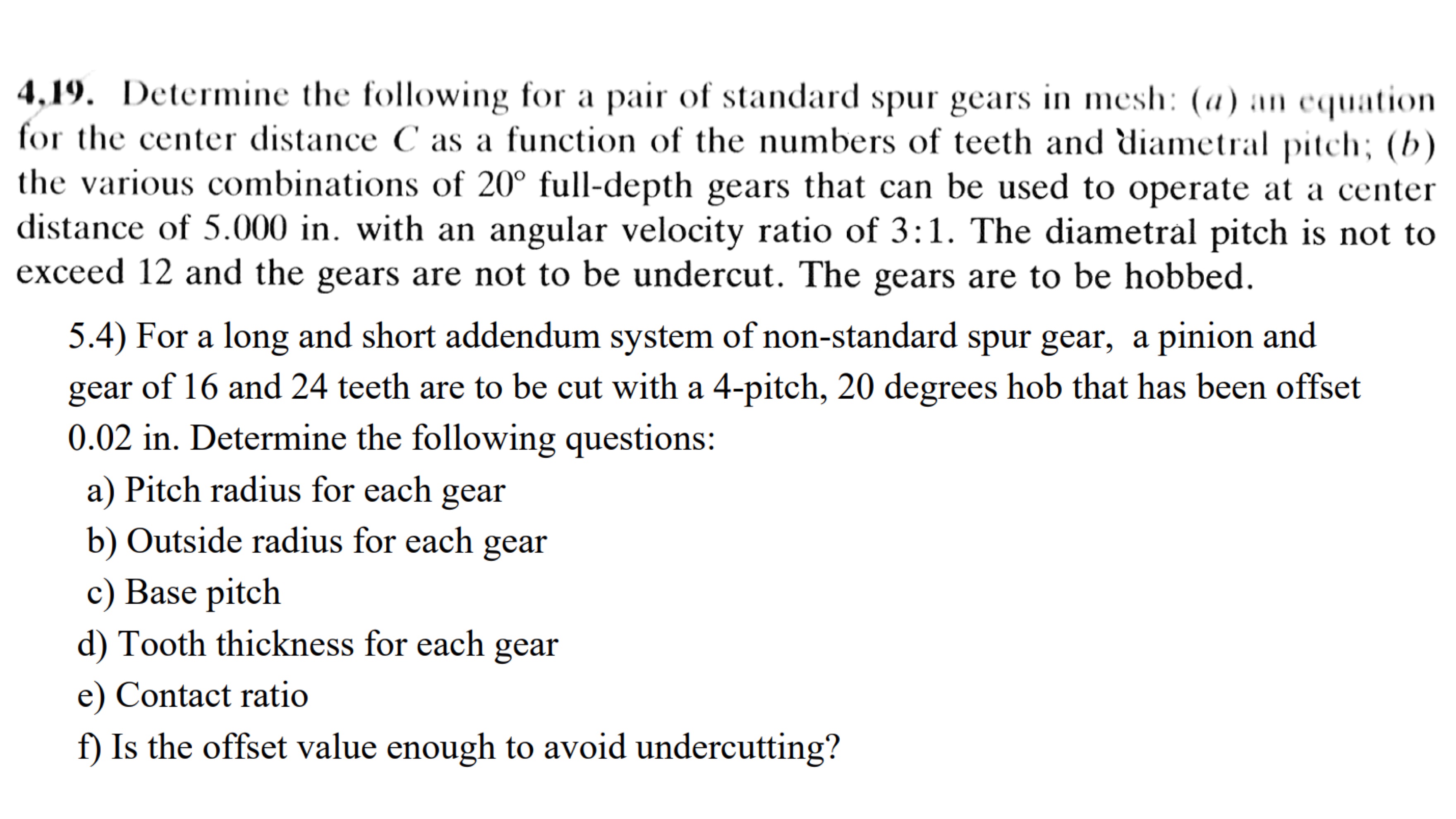 Solved 4,19. Determine the following for a pair of standard | Chegg.com