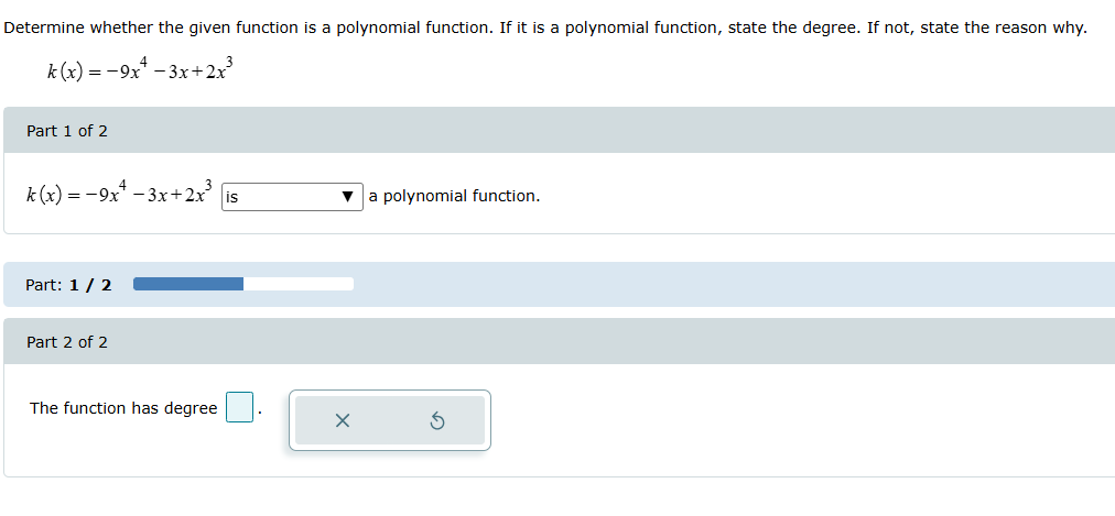 Solved Determine whether the given function is a polynomial | Chegg.com
