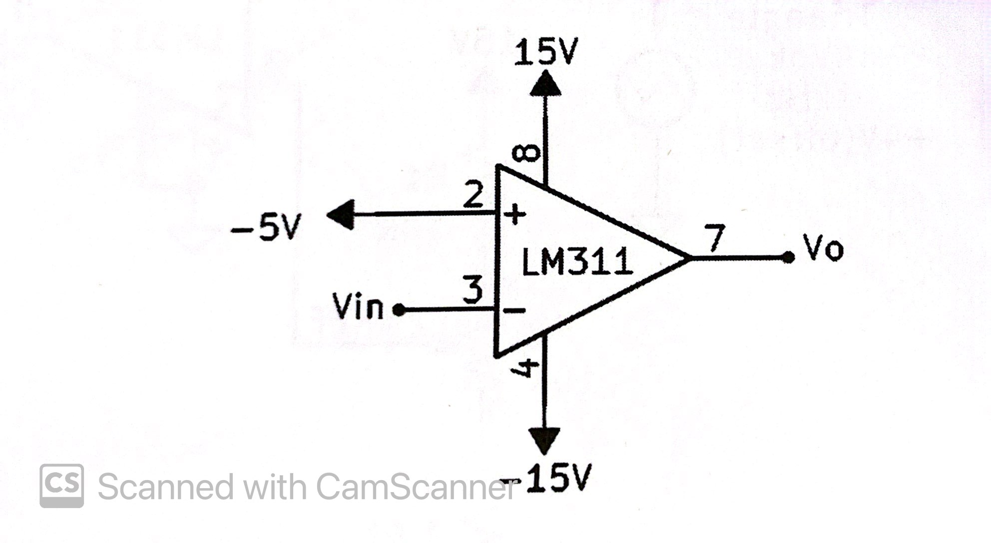 Solved Sketch the transfer function of the comparator in the | Chegg.com