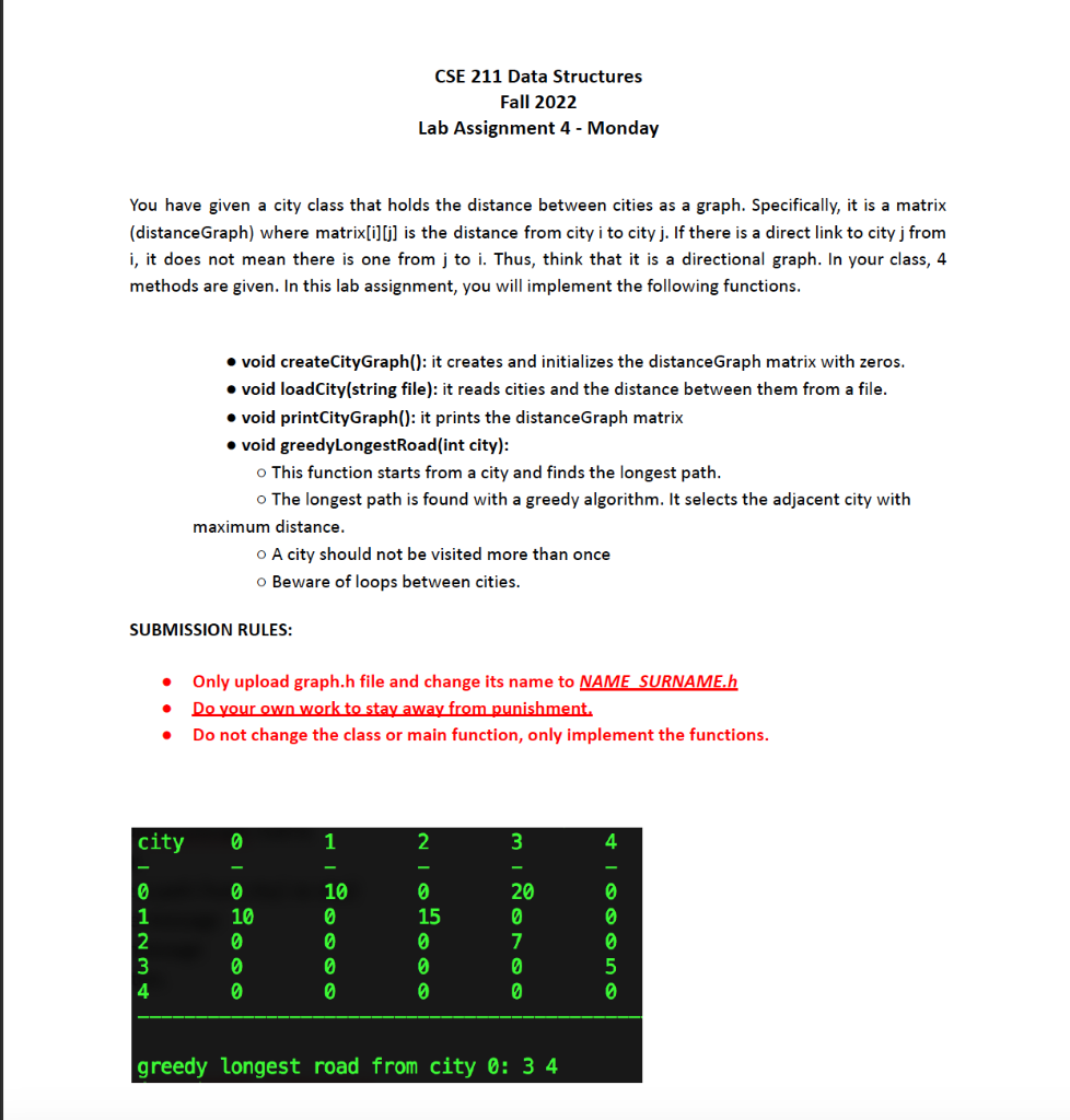 Solved graph.h: #include #include | Chegg.com