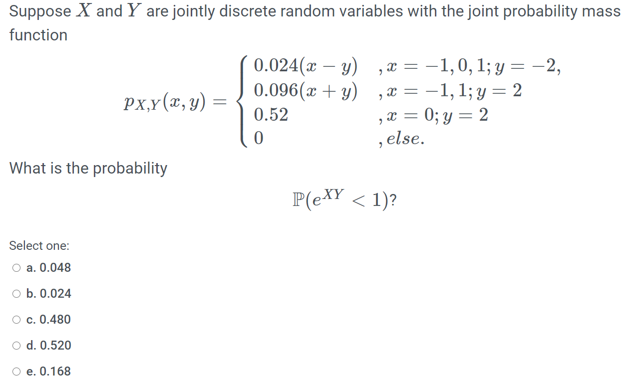 Solved = Suppose X and Y are jointly discrete random | Chegg.com