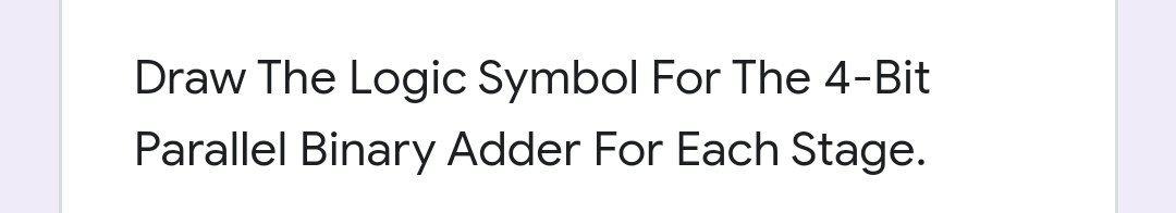 Solved Draw The Logic Symbol For The 4-Bit Parallel Binary | Chegg.com