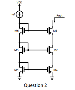 Solved 2) Find the output resistance ( Rout) of the cascode | Chegg.com