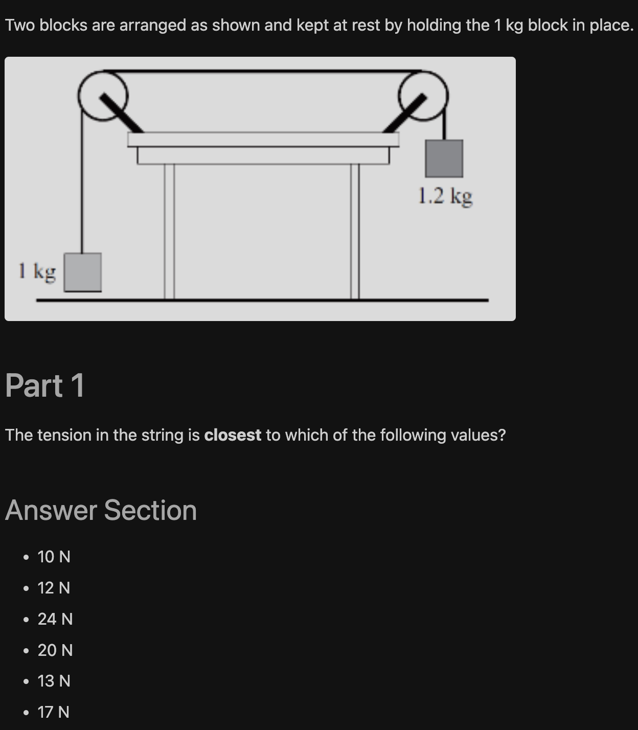 Solved Two blocks are arranged as shown and kept at rest by | Chegg.com