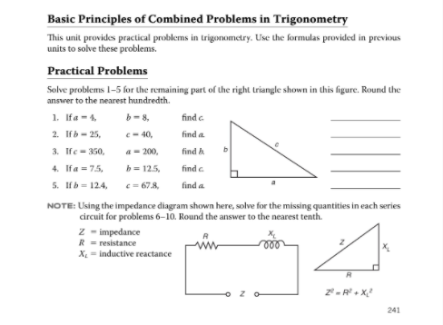 Solved Basic Principles of Combined Problems in Trigonometry | Chegg.com