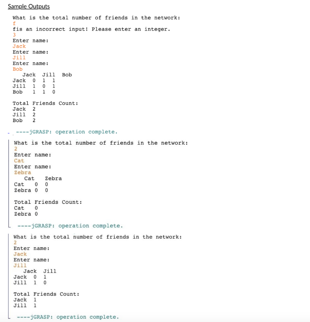 Social Network Topics String Methods, for-loop, 2-D | Chegg.com