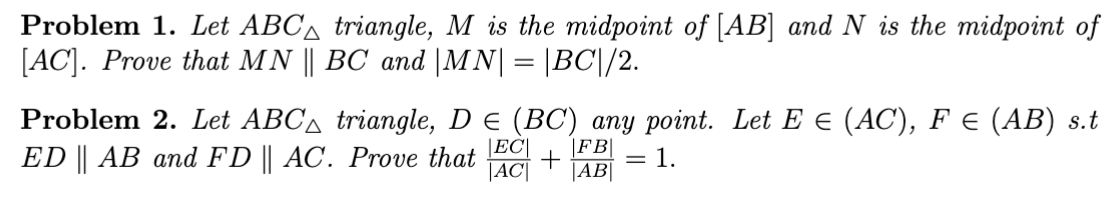 Solved Problem 1. Let ABC triangle, M is the midpoint of | Chegg.com