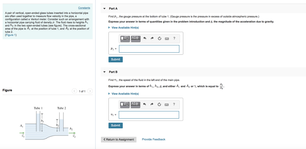 Solved Constants Part A A pair of vertical, open-ended glass | Chegg.com