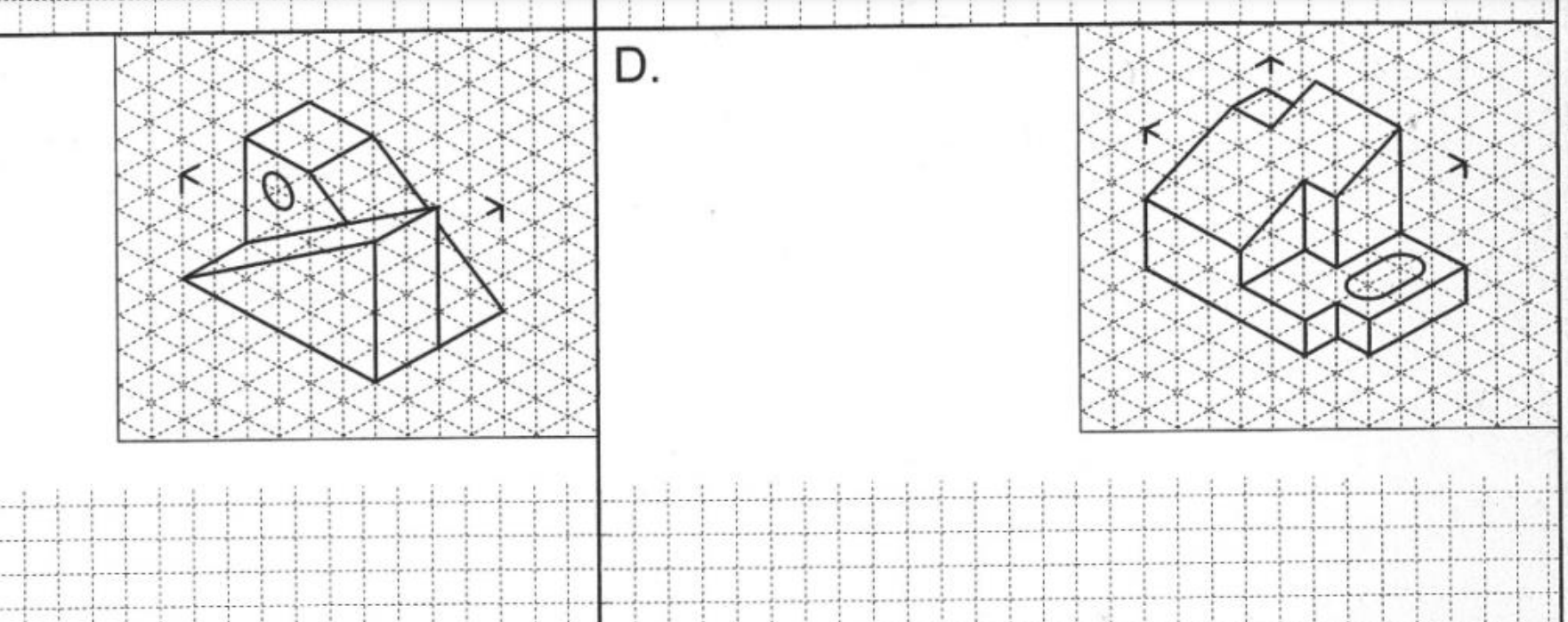 Solved Sketch the top, side and front view of both images | Chegg.com