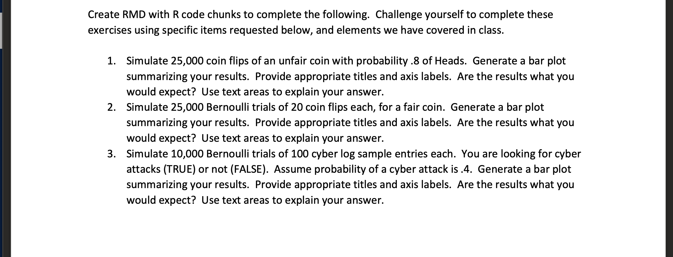 Create RMD with R code chunks to complete the | Chegg.com