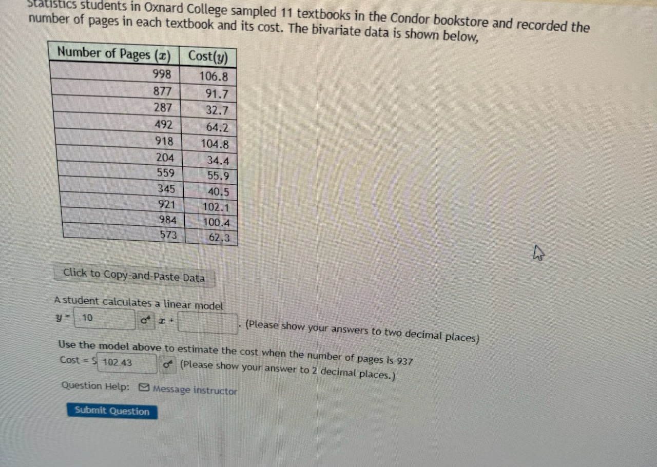 Solved Please explain why I got the y intercept incorrect. | Chegg.com