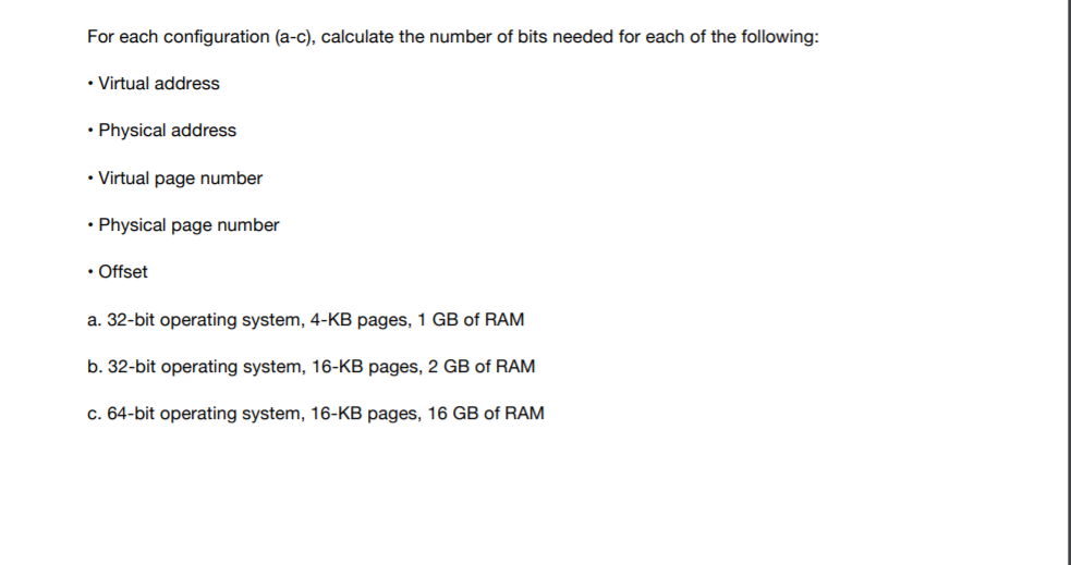 Solved For each configuration (a-c), calculate the number of | Chegg.com