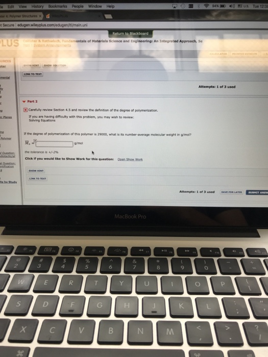Solved Part 1 回excellent Calculate The Repeat Unit