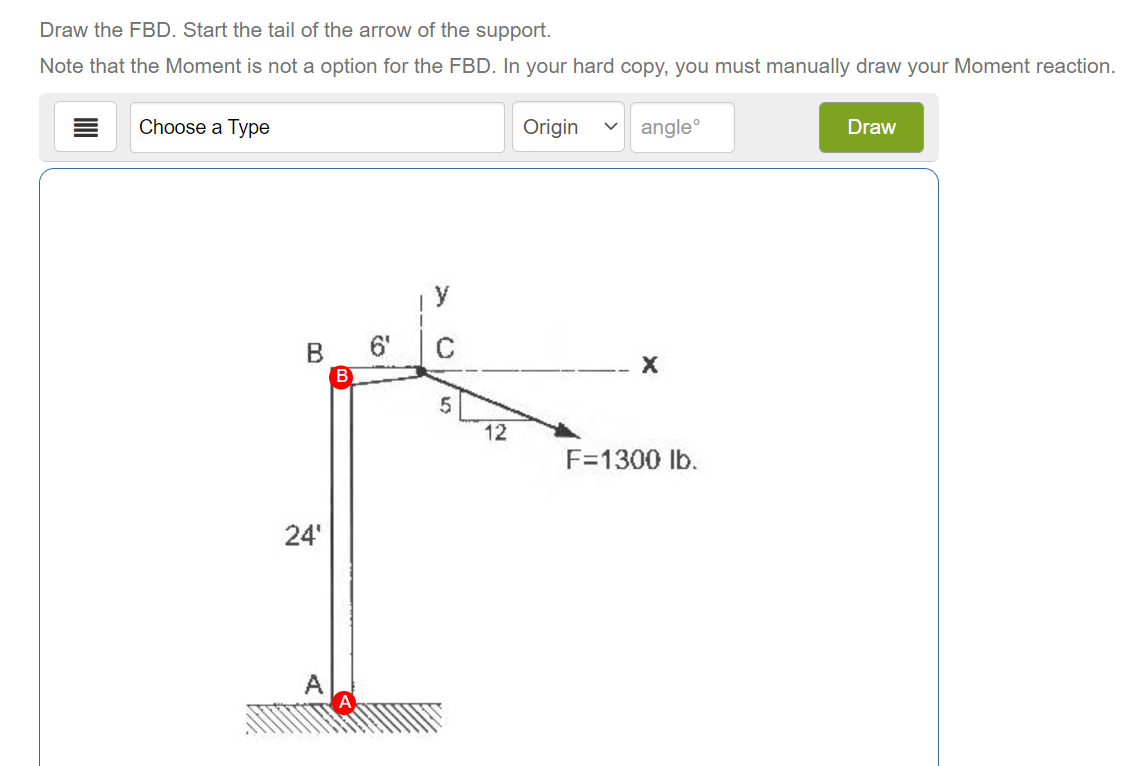 Solved Draw the FBD. Start the tail of the arrow of the | Chegg.com