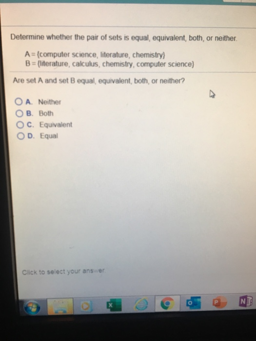 Solved Determine whether the pair of sets is equal, | Chegg.com