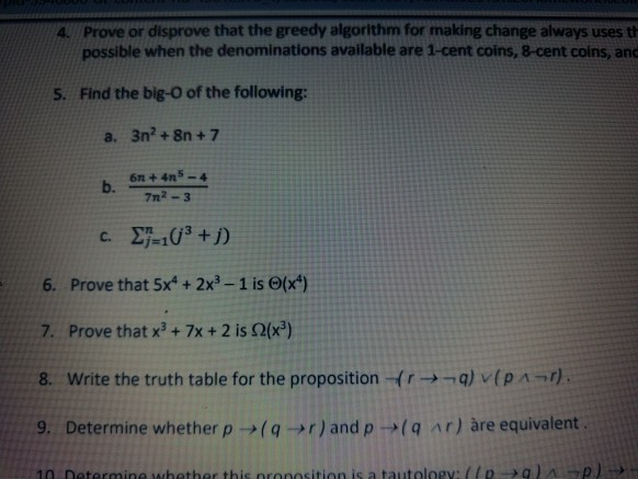 Solved Prove Or Disprove That The Greedy Algorithm For