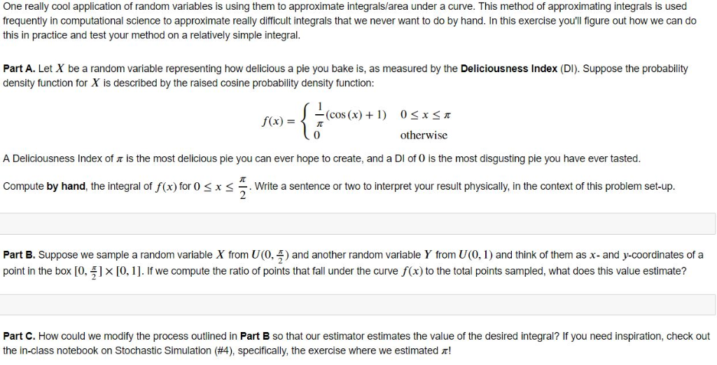 Solved One really cool application of random variables is | Chegg.com