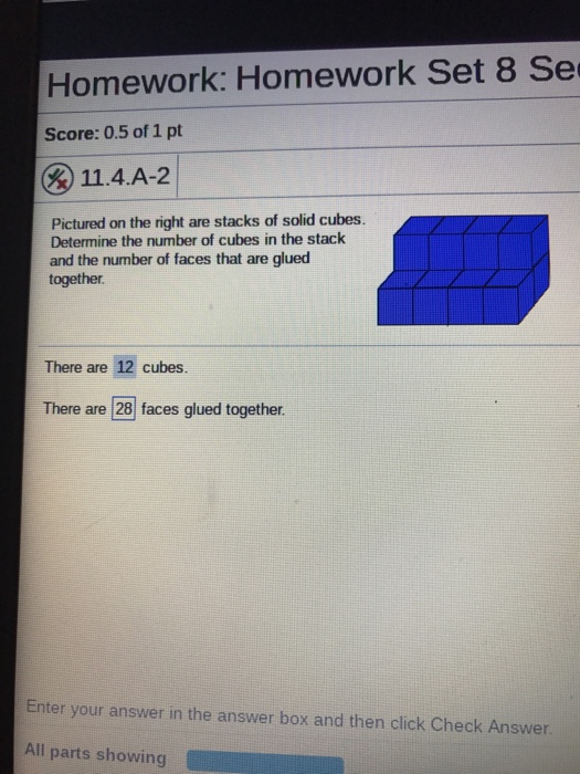 Solved Pictured on the right are stacks of solid cubes. | Chegg.com