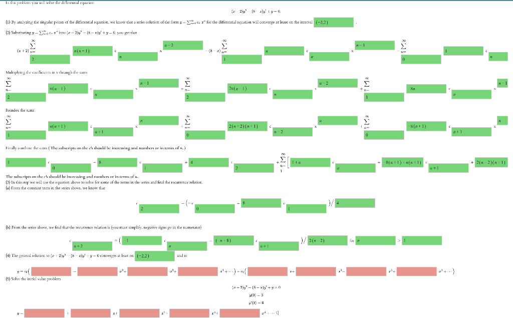 Solved The subscripts on the c's should be increasing and | Chegg.com