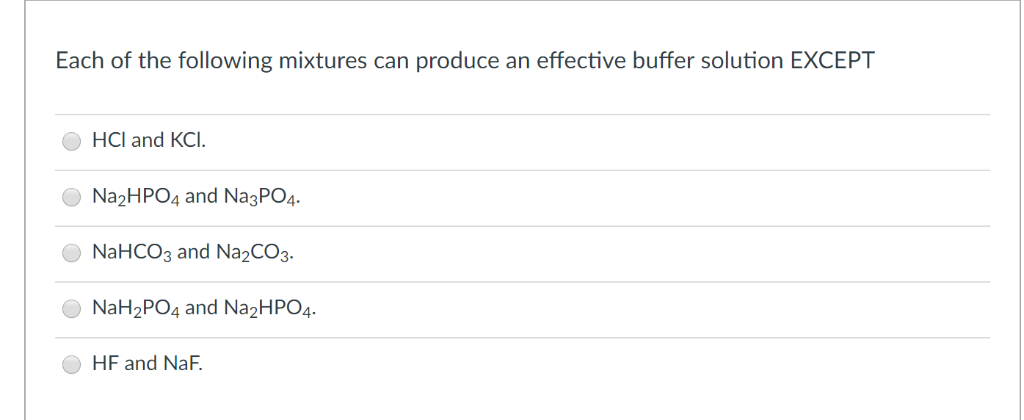 Solved Each of the following mixtures can produce an | Chegg.com