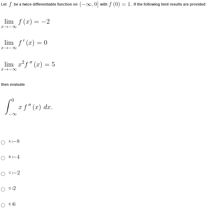Solved Let F Be A Twice Differentiable Function On −∞ 0]
