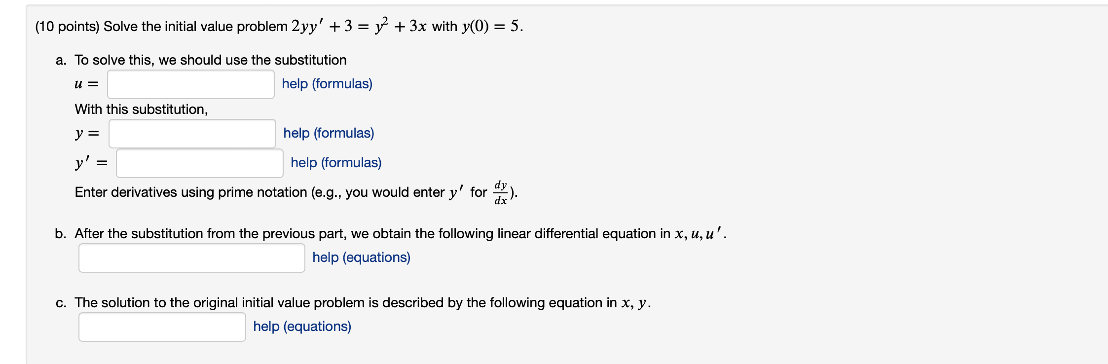 Solved 10 points) Solve the initial value problem | Chegg.com