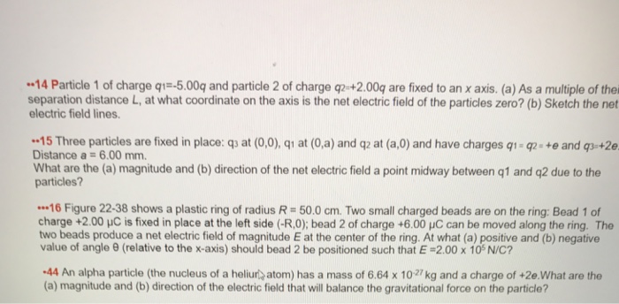 Solved Particle 1 of charge q_1 = -5.00g and particle 2 of | Chegg.com