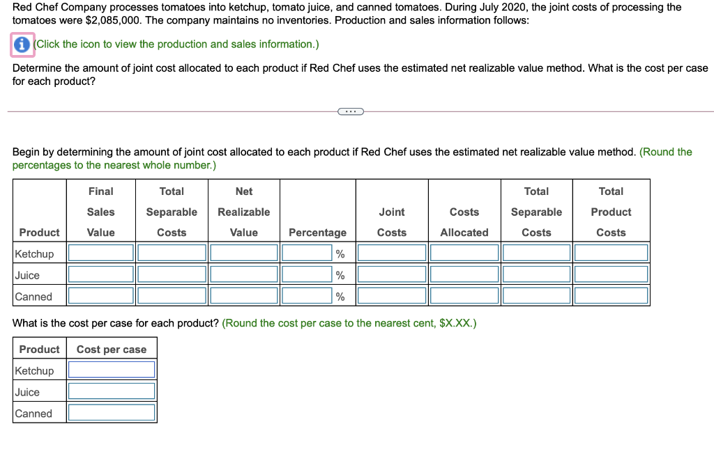 Solved -X More info Product Cases Sales Value at Splitoff | Chegg.com