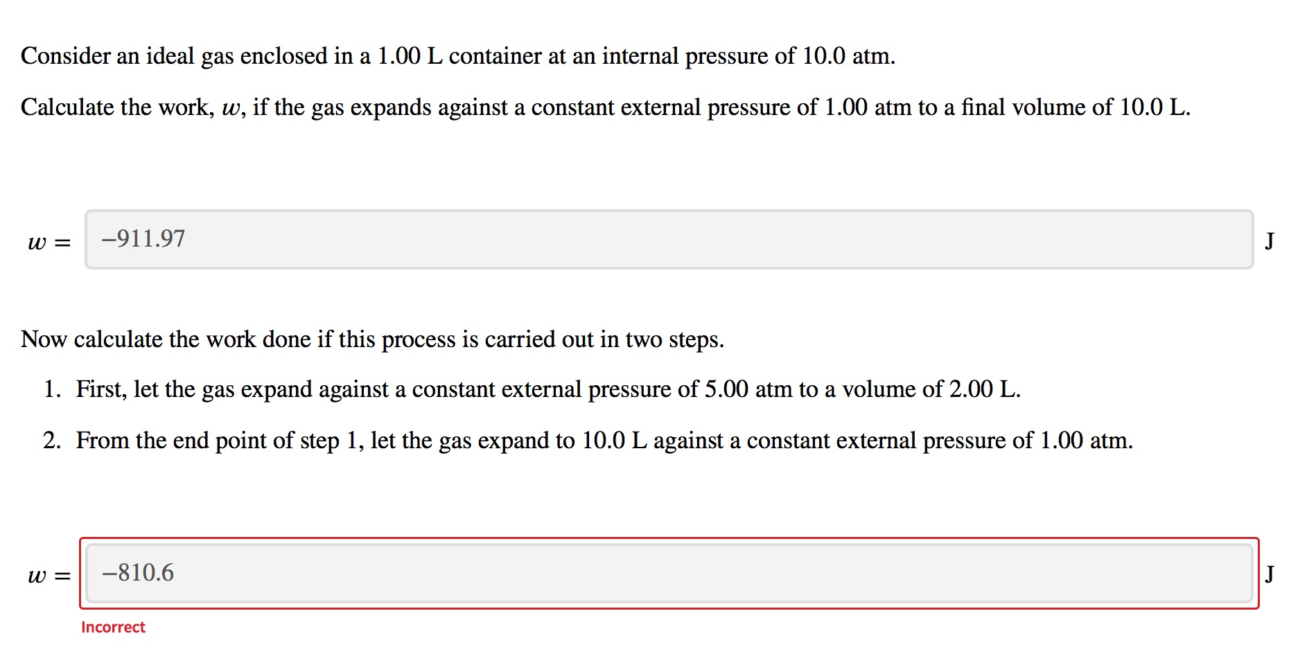 Solved Consider an ideal gas enclosed in a 1.00 L container | Chegg.com