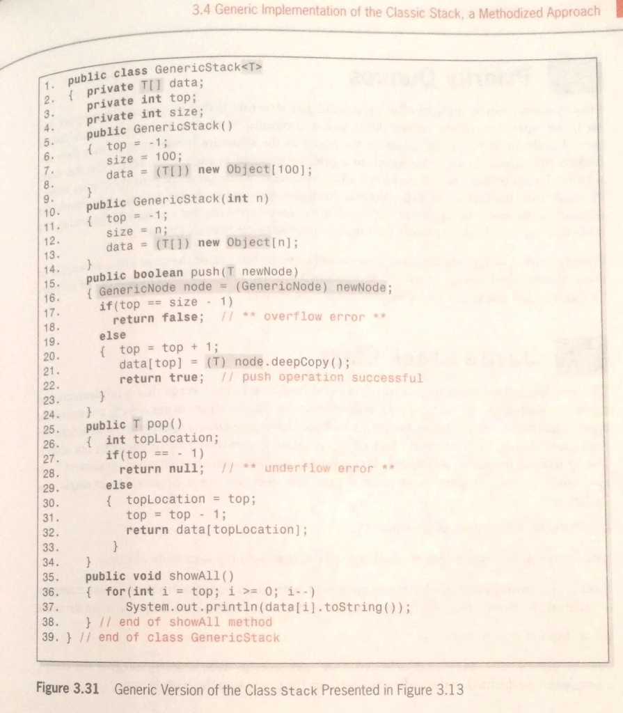 Solved 19. Expand the implementation of the class Stack | Chegg.com