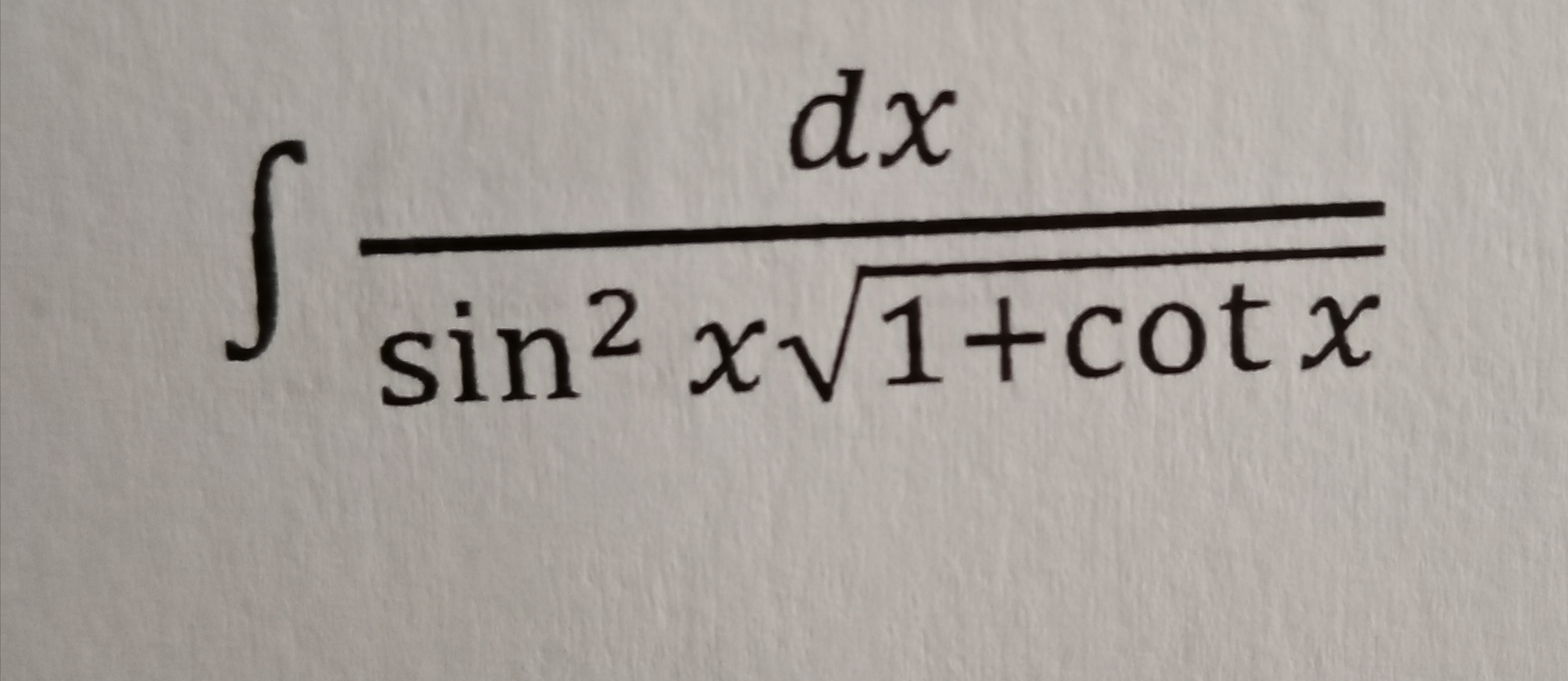 Solved ∫sin2x1+cotxdx | Chegg.com