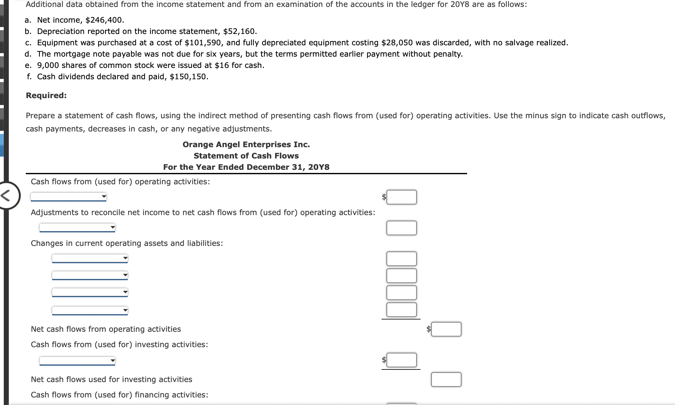 Solved Additional data obtained from the income statement | Chegg.com