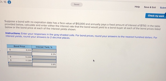 Solved Saved Help Save& Exit Subm Check my work Suppose a | Chegg.com
