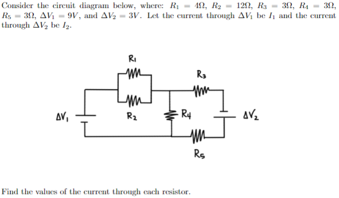 Solved Consider the circuit diagram below, where: | Chegg.com