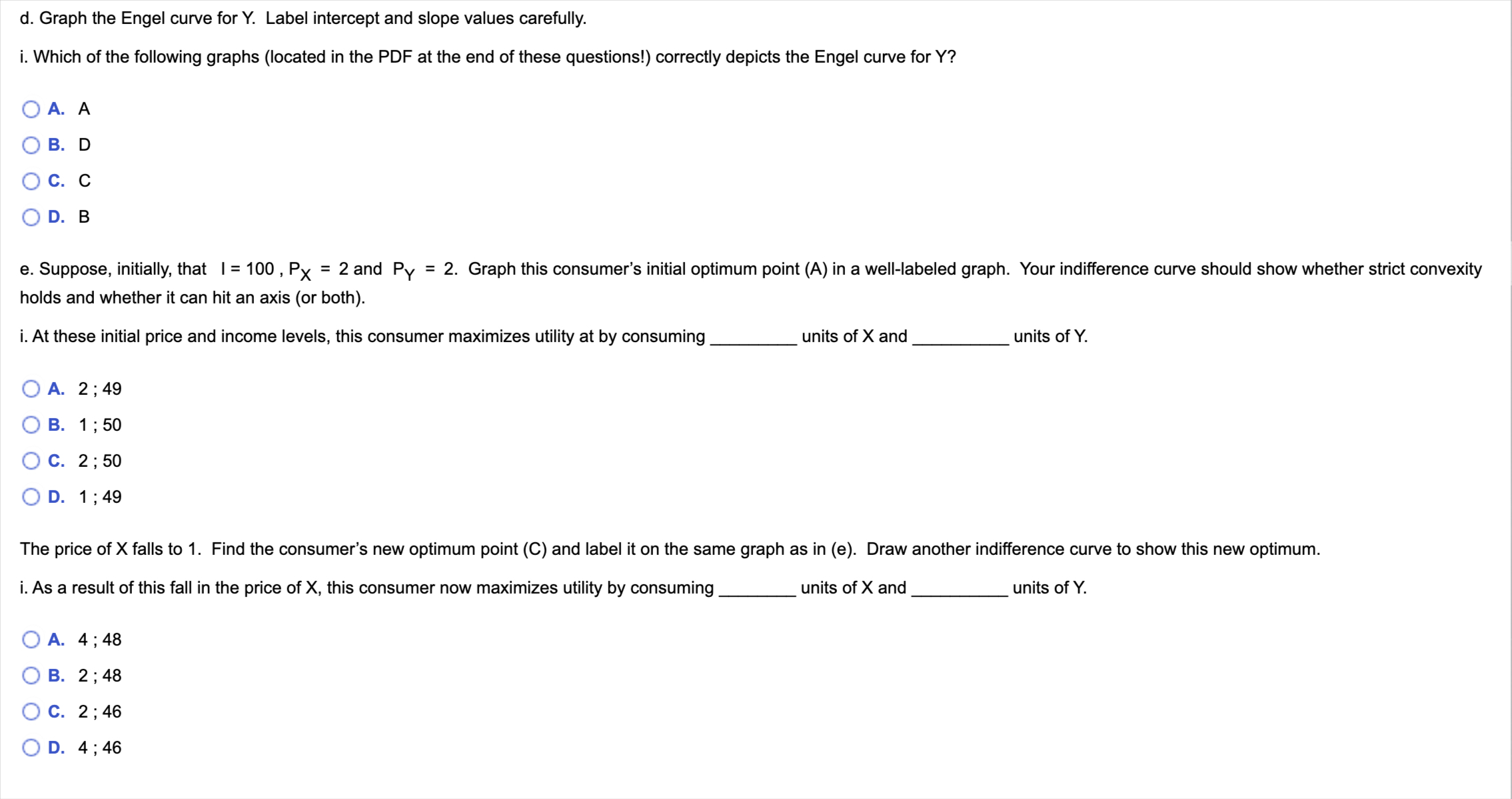 Solved A utility maximizing consumer has the following | Chegg.com