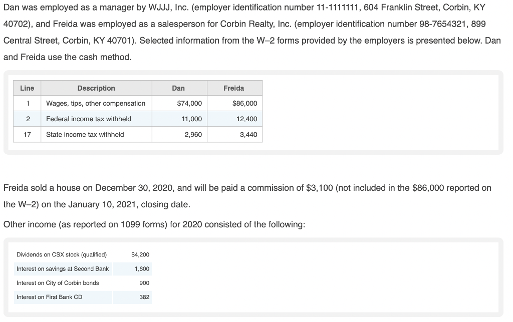Solved Daniel B. Butler and his spouse Freida C. Butler file | Chegg.com