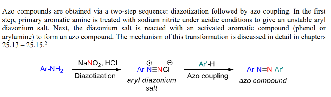 Solved Q2. Azo coupling is an electrophilic aromatic | Chegg.com