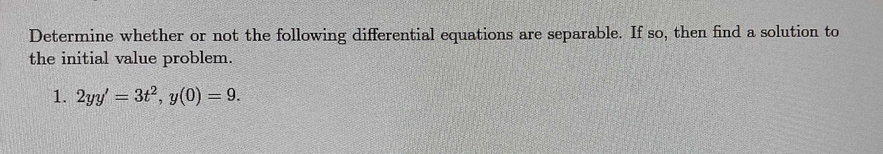 Solved Determine whether or not the following differential | Chegg.com