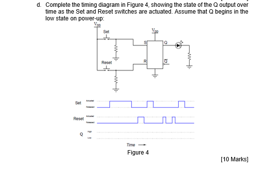 Solved 1. Complete the timing diagram in Figure 4 , showing | Chegg.com