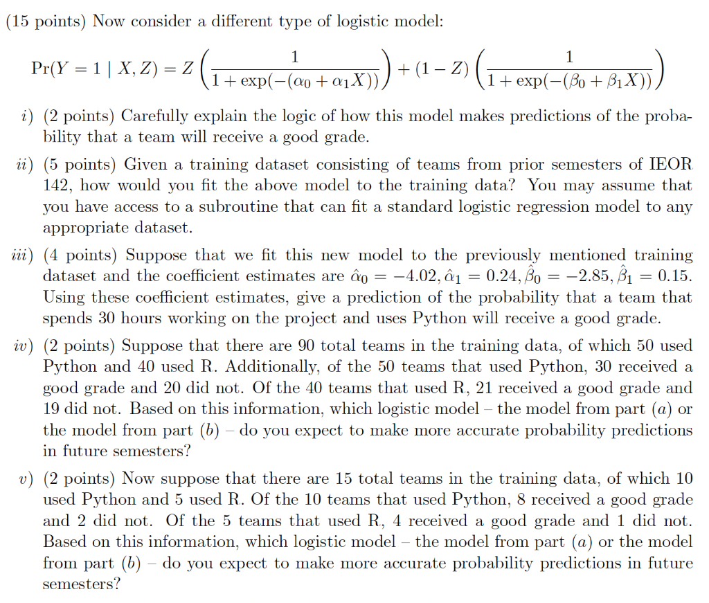 Solved Consider the problem of predicting whether a team of | Chegg.com